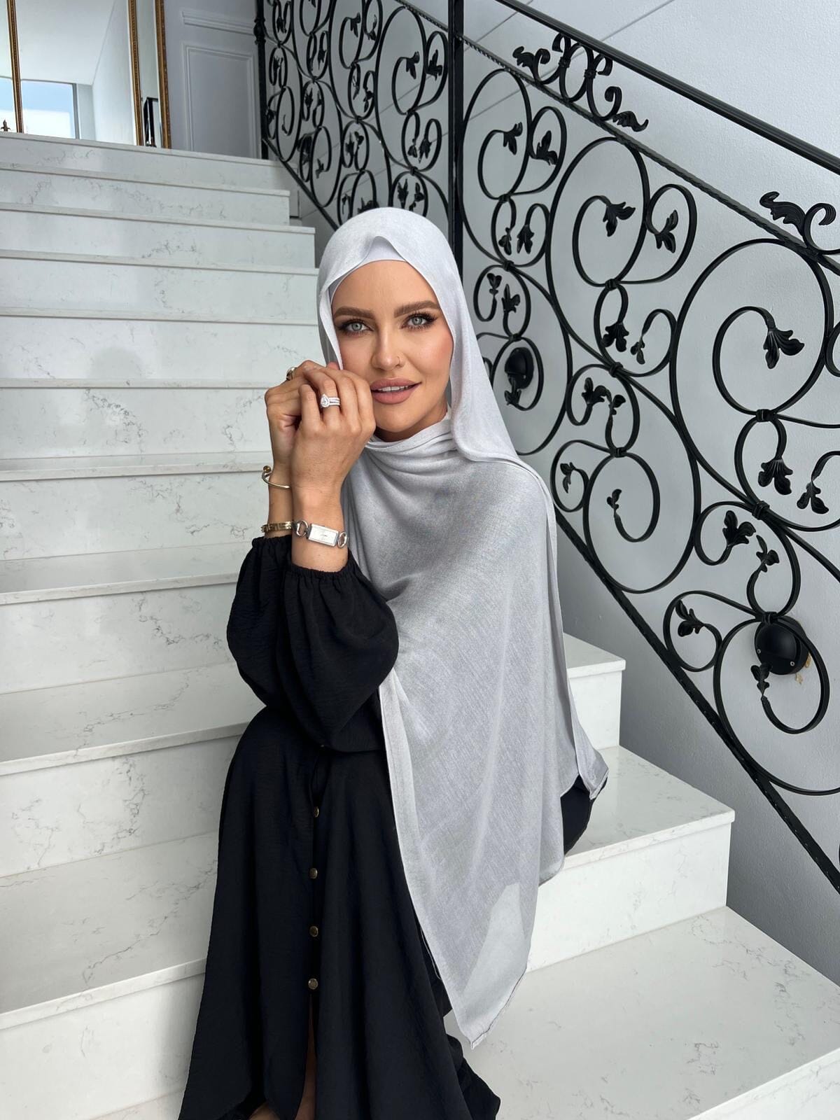 Silver Hijab Set - Urban Culture Online